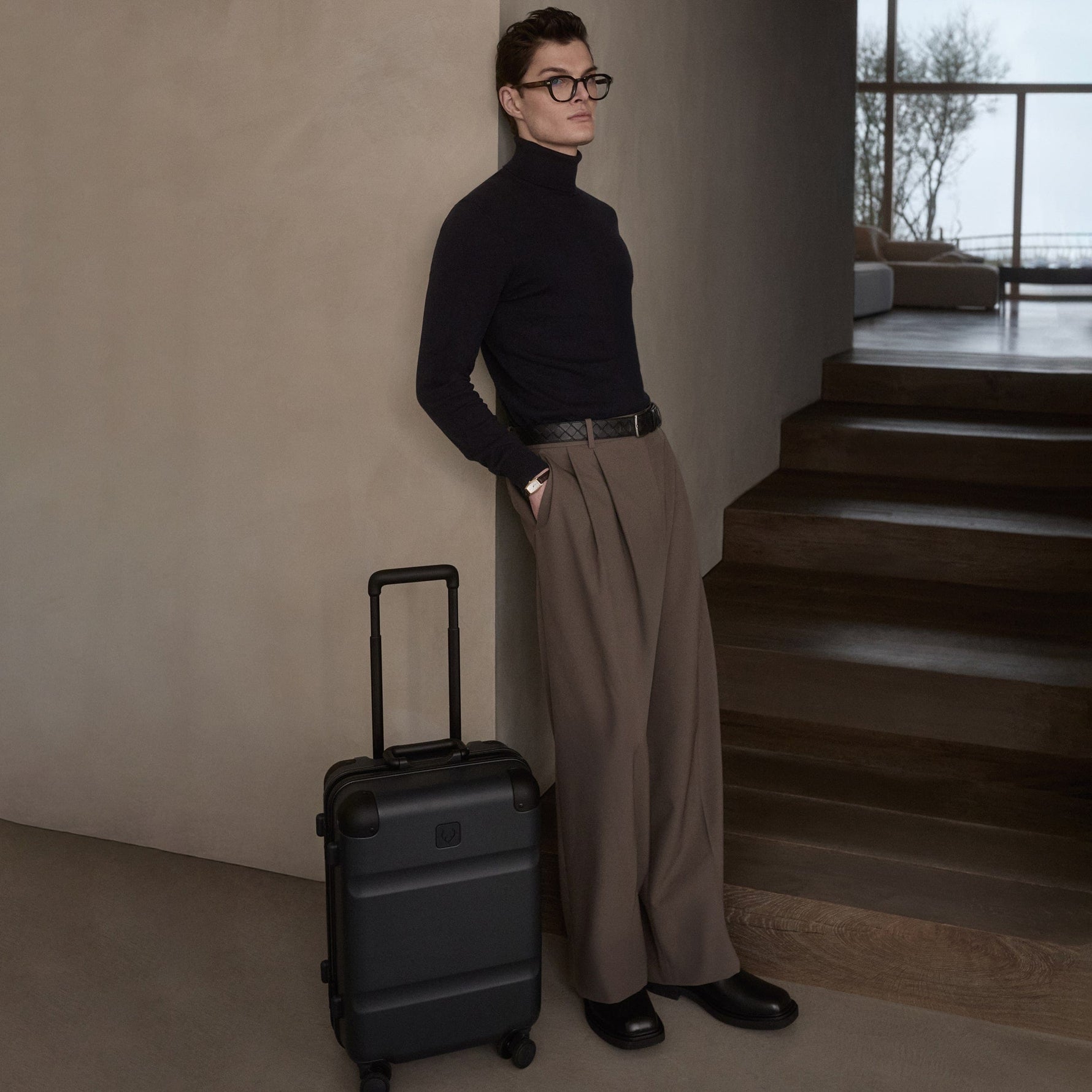 Heritage Stripe Cabin in Basalt Navy | Premium Hard Shell Carry-On ...
