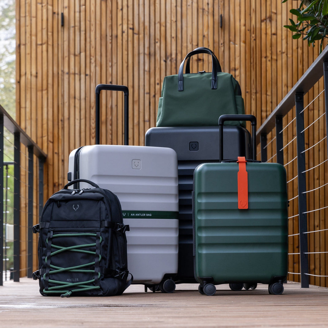 Expandable Cabin Suitcase in Navy - Icon Stripe | Lightweight & Hard ...