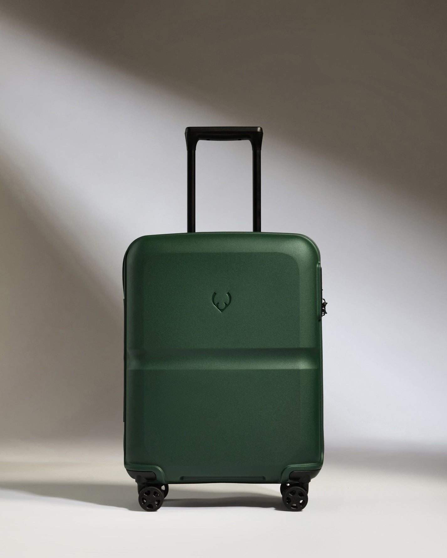 Cabin Suitcase in Green - Single Stripe | Cabin Bag & Hard Luggage ...