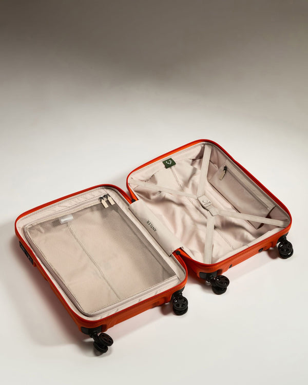 Cabin Suitcase in Orange - Single Stripe | Cabin Bag & Hard Luggage ...