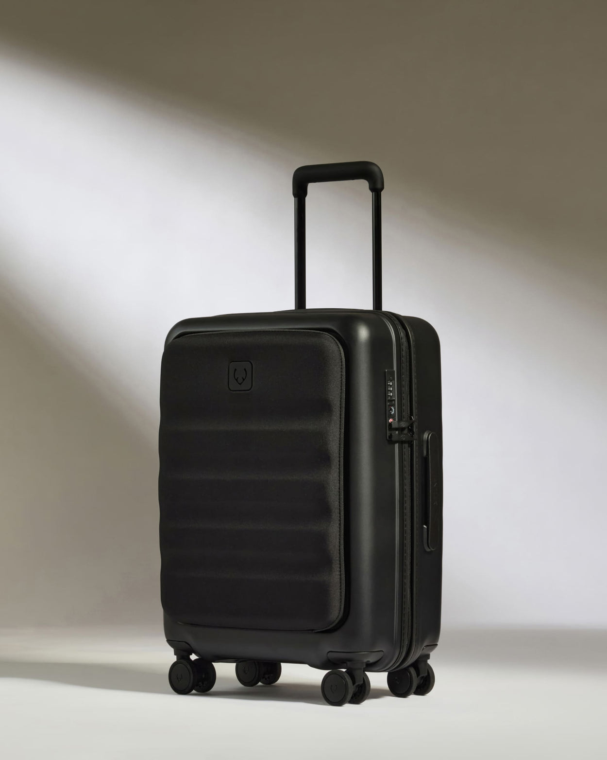 Cabin with Pocket Suitcase in Black - Icon Stripe | Hard Suitcase ...