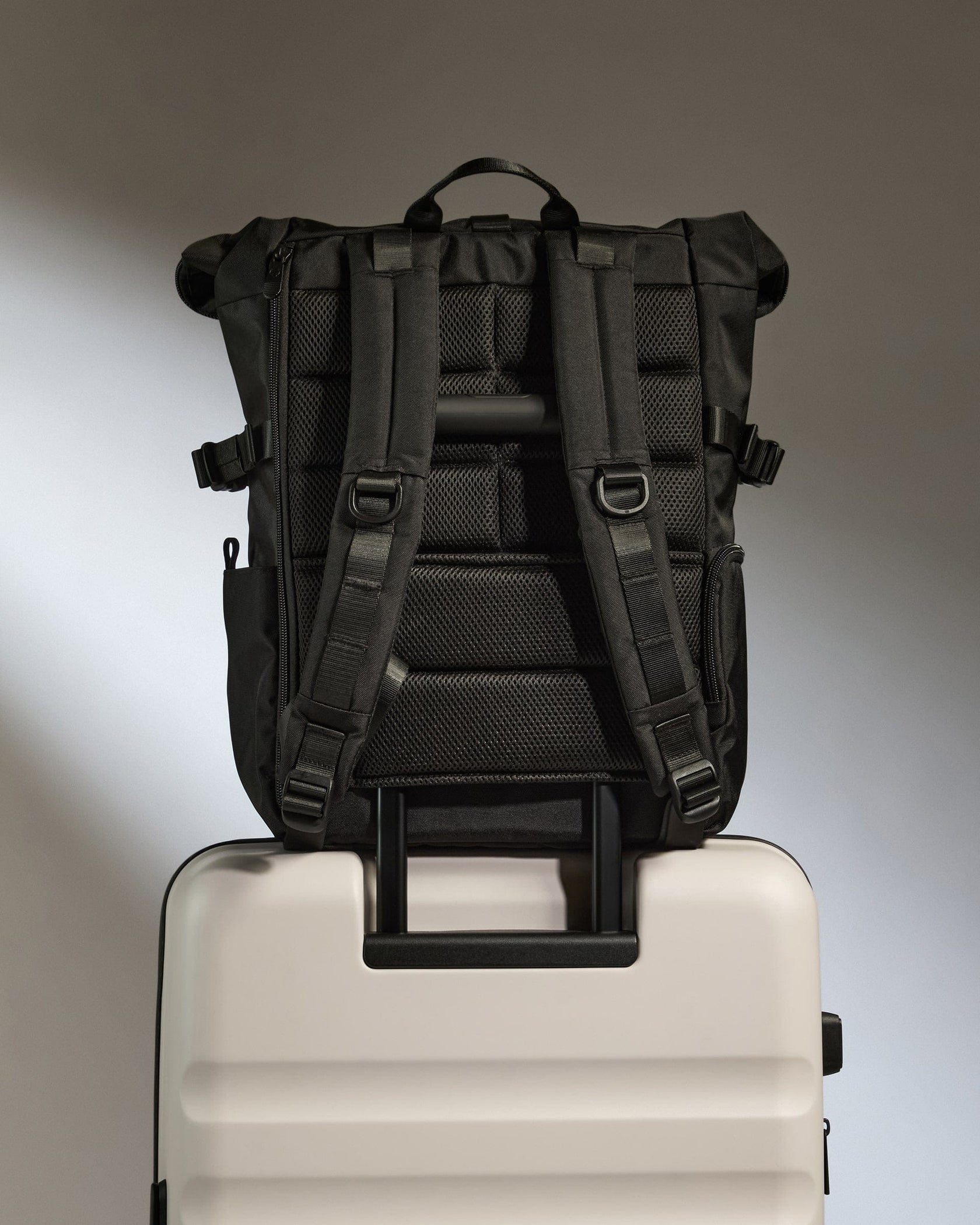 Discovery Roll Top Backpack in Carbon Black | Rucksacks & Travel Bags ...