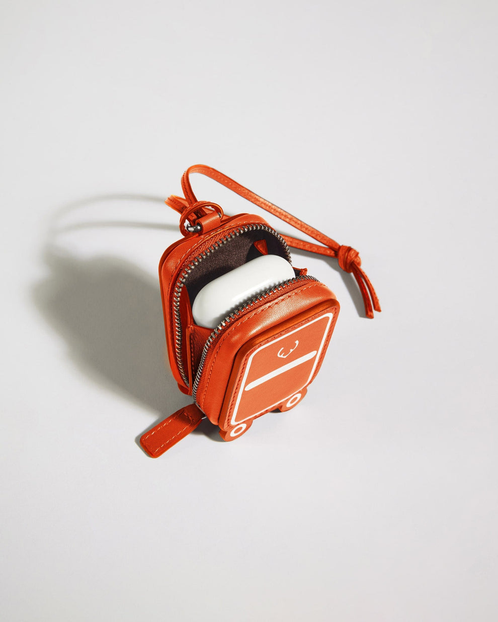Leather Airpod Case in Orange | Airpod Earbud Holder & Travel ...