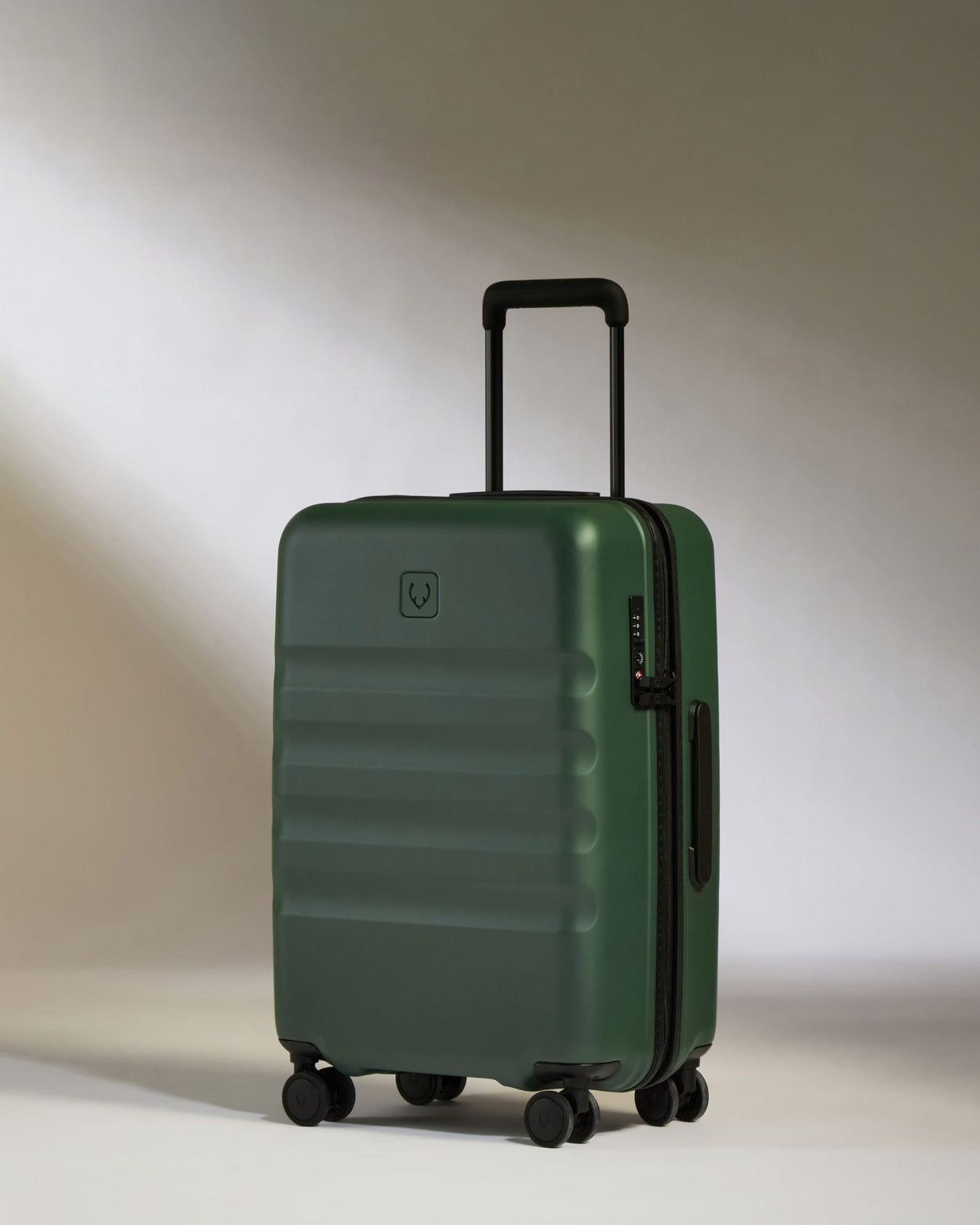 Expandable Cabin Suitcase in Antler Green - Icon Stripe | Lightweight ...