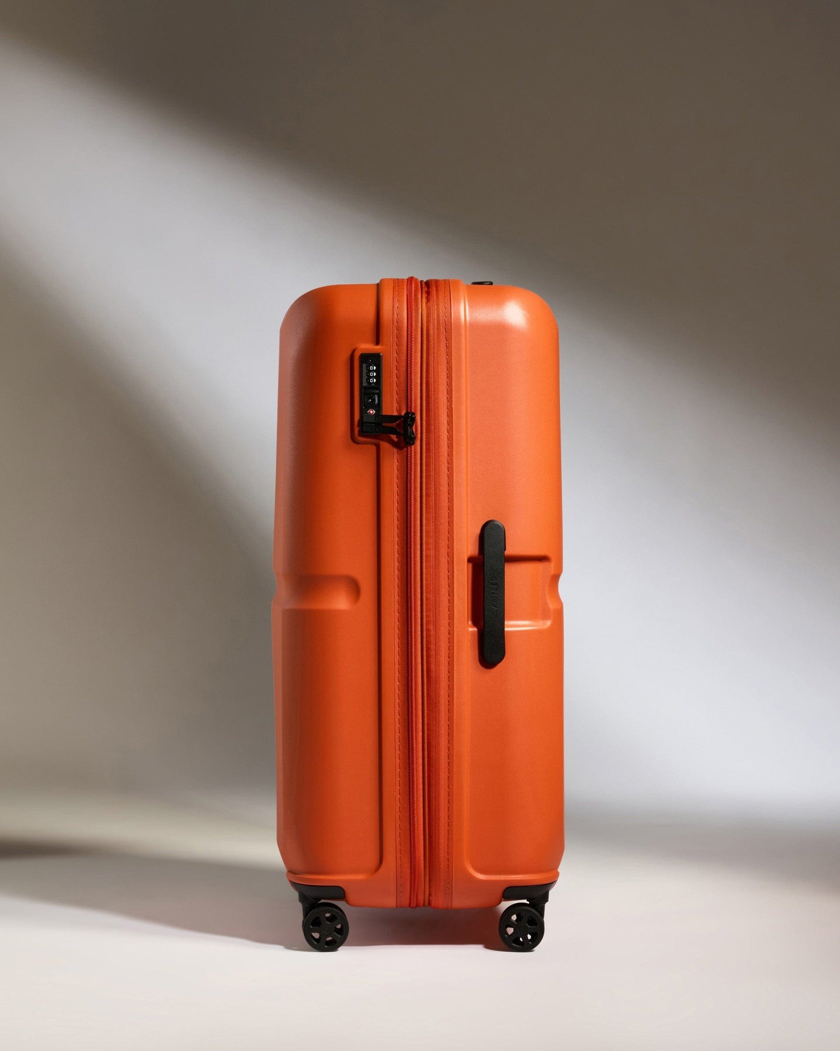 Large Suitcase in Orange - Single Stripe | Checked Luggage & Large ...