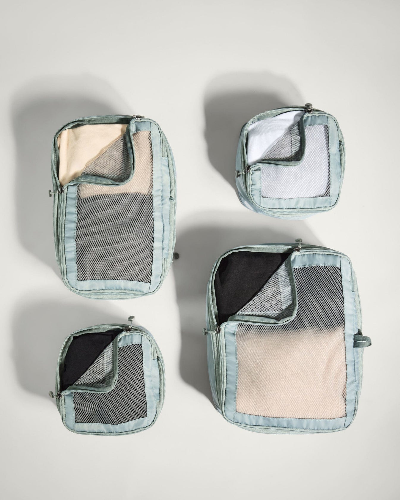 Packing Cubes in Mist Blue Set of 4 | Travel Accessories | Packing ...