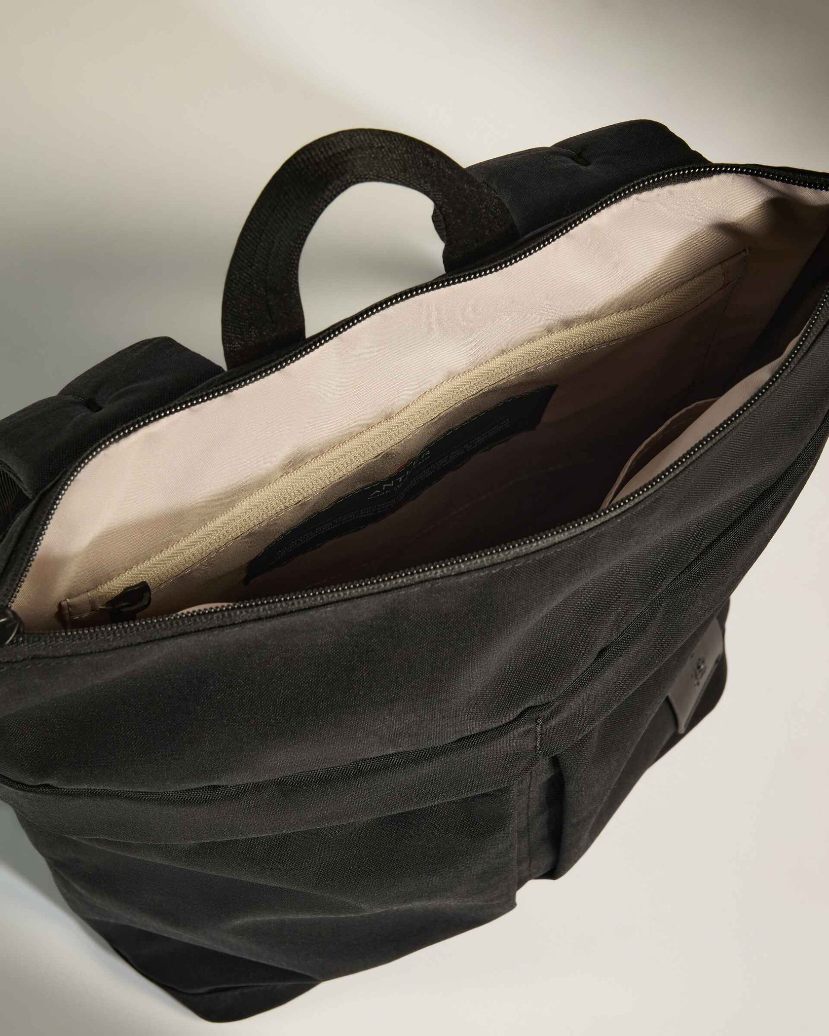 Urban Core Zip Top Backpack in Black | Rucksacks & Travel Bags – Antler UK